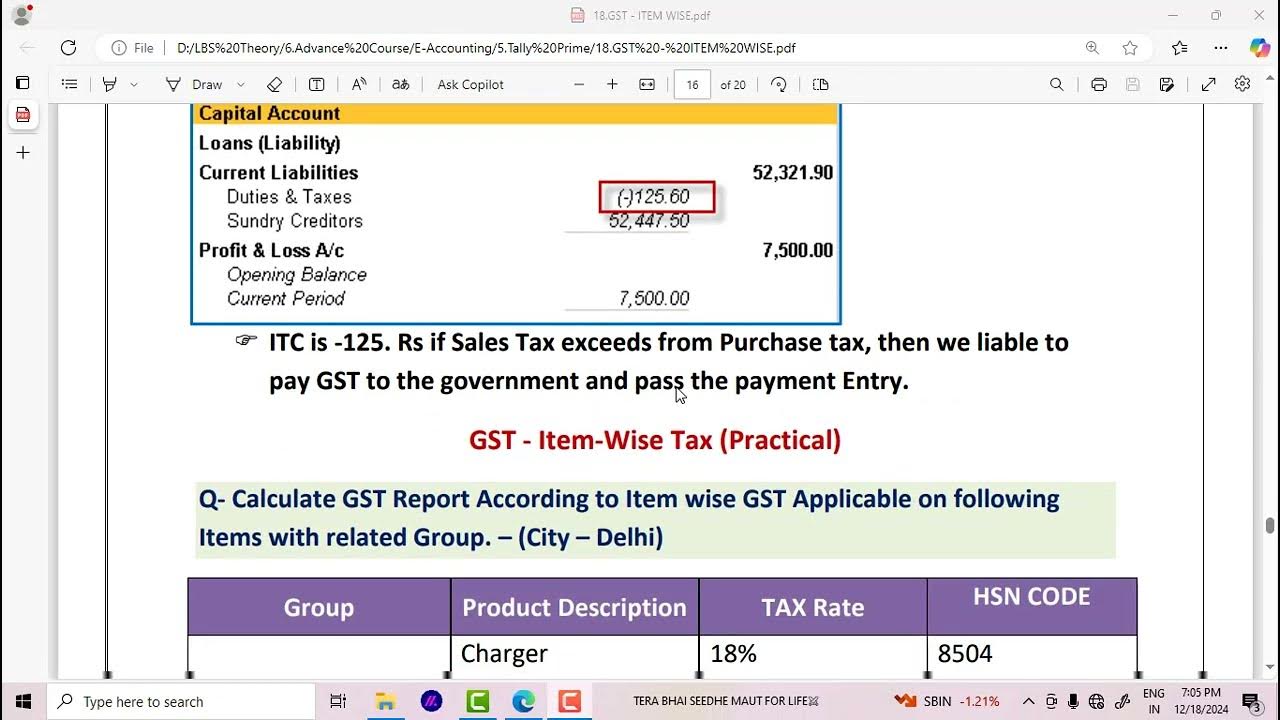 Tally Prime - GST Item Wise Introduction and Explanation How to work in ...