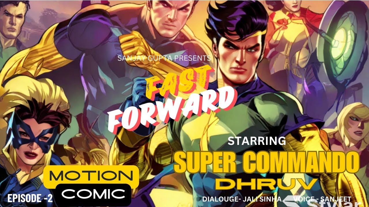 Super commando dhruva | Motion comic | FAST FORWARD - Episode-2 #rajcomics - YouTube