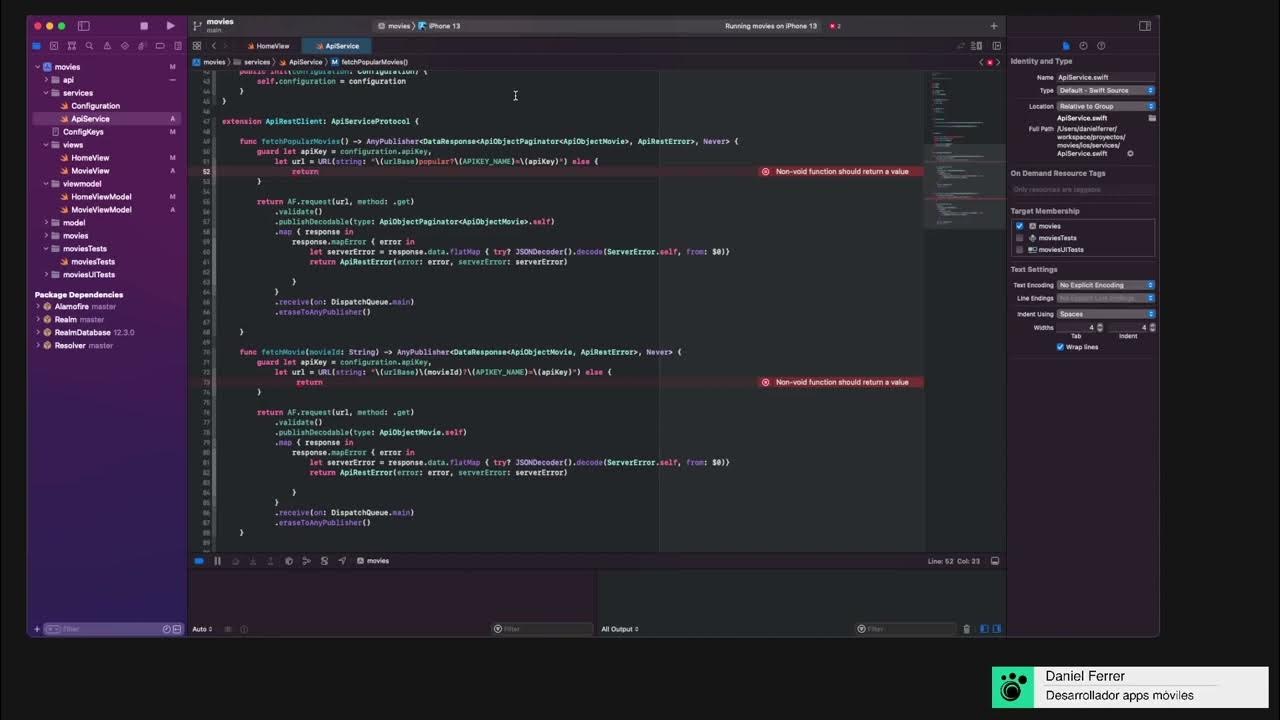 iOS - Swift - Como conectarnos a un API con Alamofire y Combine - YouTube