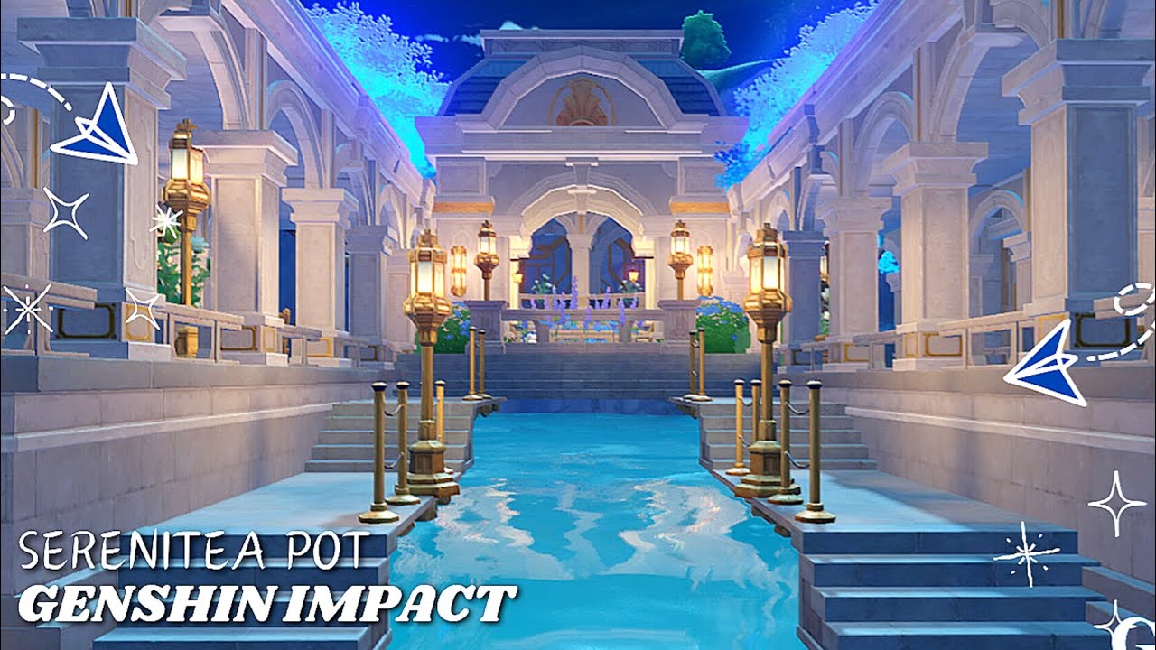 FONTAINE Teapot w/ ID // Cool Isle Build (Serenitea Pot) #genshinimpact ...