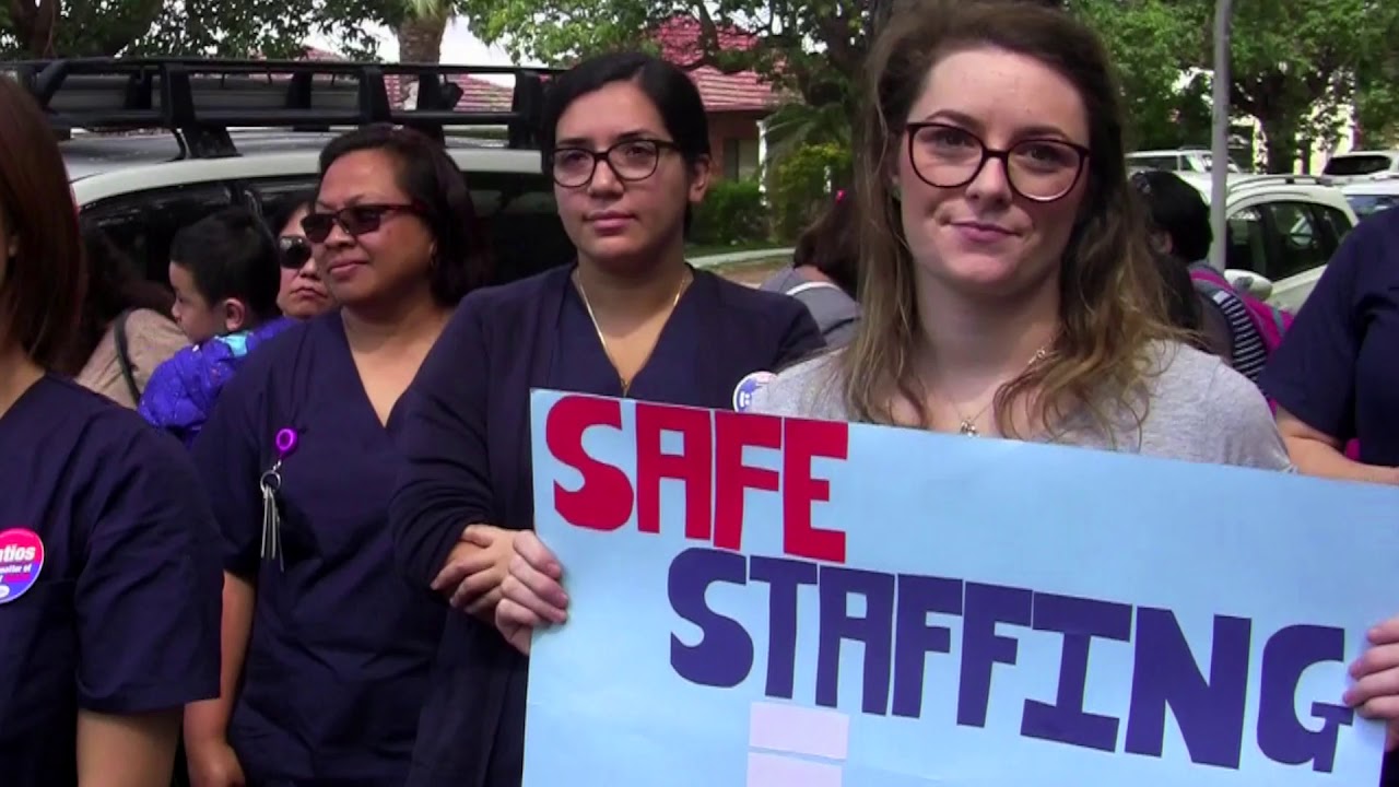 NSWNMA: Bankstown/Lidcombe Rally for Safe Staffing - YouTube