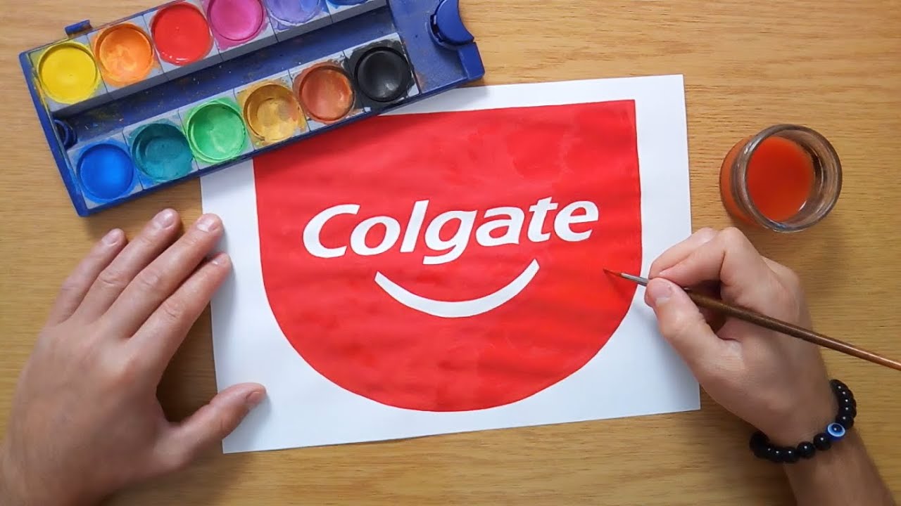 How to draw the Colgate logo - YouTube
