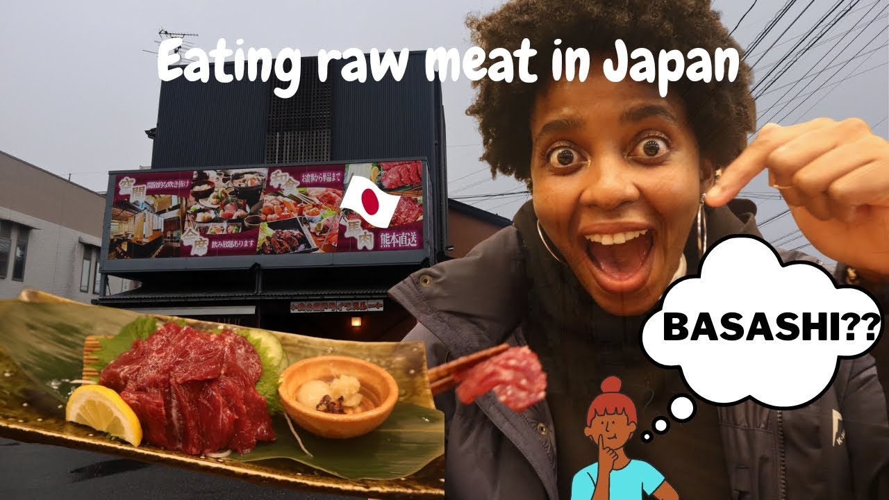 Eating raw meat in Japan + Review | Trying to speak Japanese | Walk ...