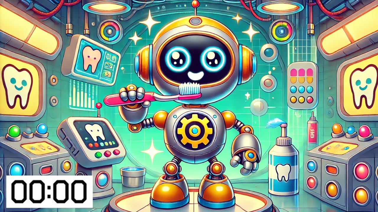 Brush Like A Robot Magic Toothbrush Timer | Toothbrushing Song for Kids ...