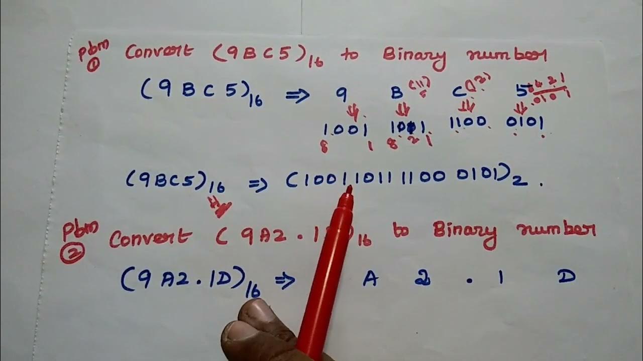 DSD - Hexadecimal to Binary - Binary to Hexadecimal conversion - Number Systems in Tamil - YouTube