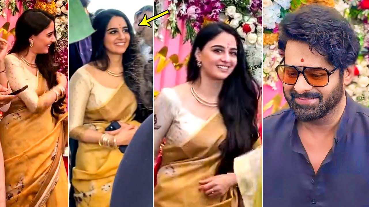 Prabhas CRAZY Looks Towards Actress Imran Esmail At #Fauji Movie Pooja ...