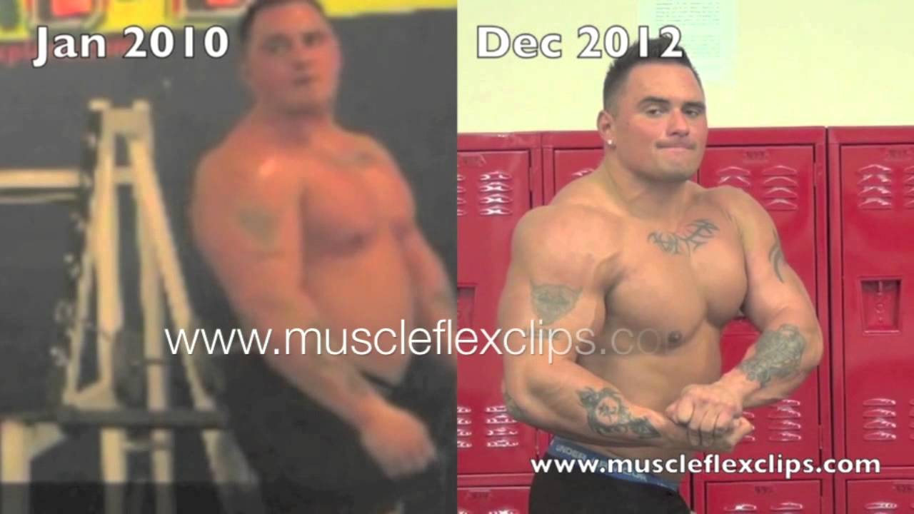 Kyle Schafer mandatory poses comparison January 2010 and December 2012 ...