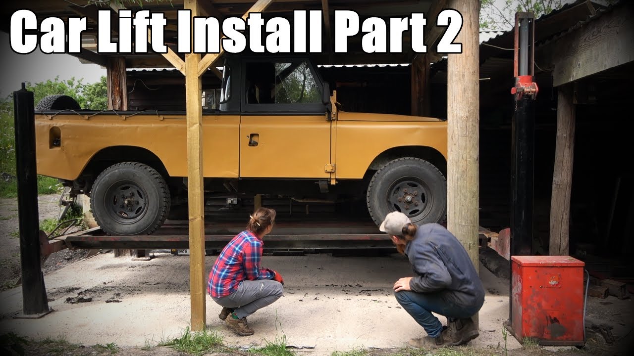 Installing A Vintage Car Lift Part 2: Lift Off! - YouTube