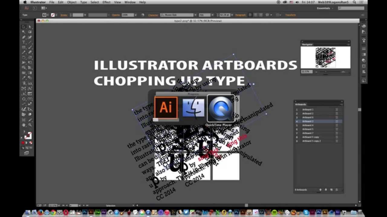 Slice / Cutup Type In Illustrator | How To | Artboards | Graphicxtras ...
