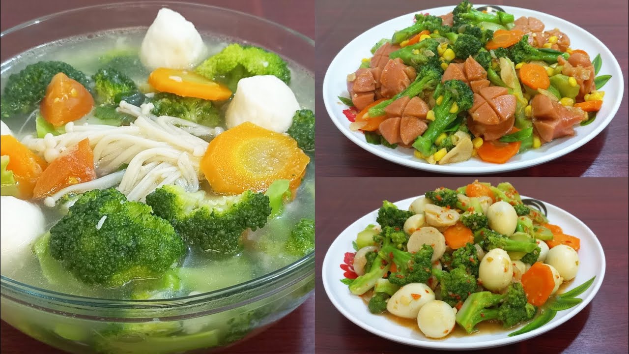 ENAK DAN BERGIZI ‼️ 3 RESEP OLAHAN SAYUR BROKOLI //ANAK2 JADI SUKA ...