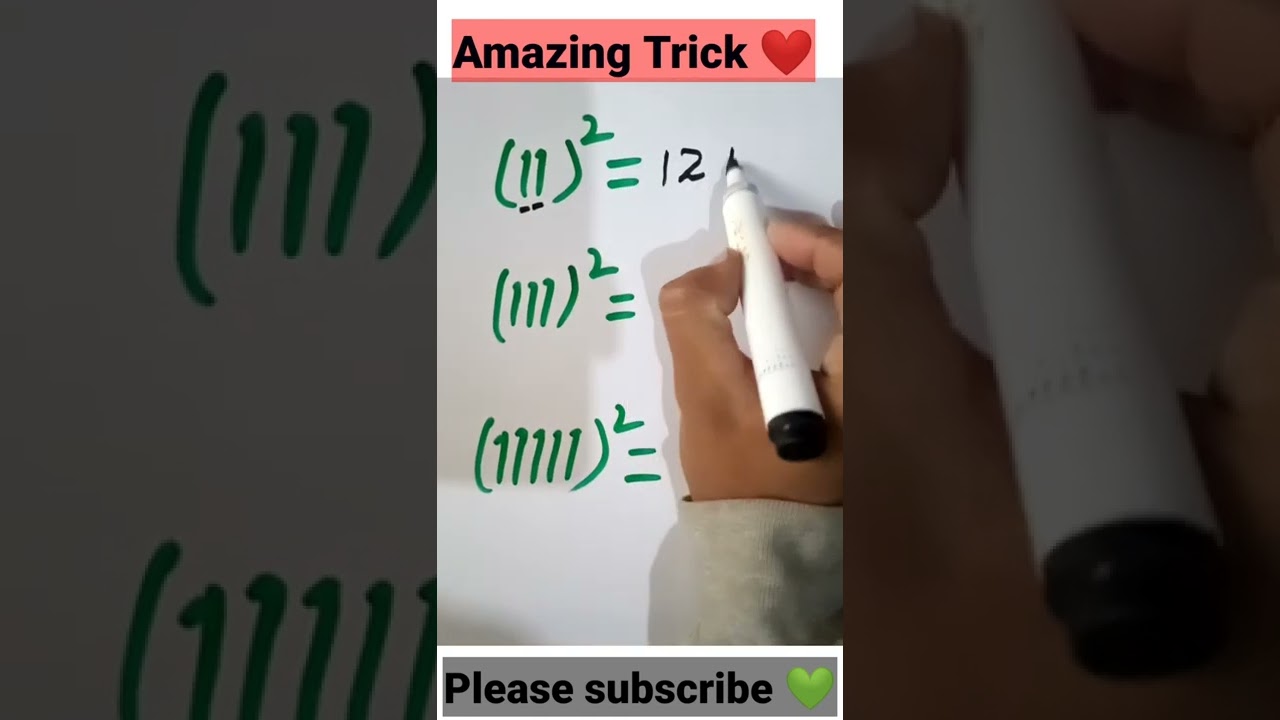 Amazing Square Tricks Magic Math Tricks Shorts Maths Trending 2844