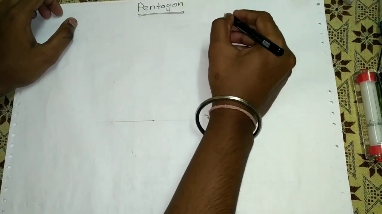 PENTAGON EASIEST AND ACCURATE WAY TO DRAW - YouTube