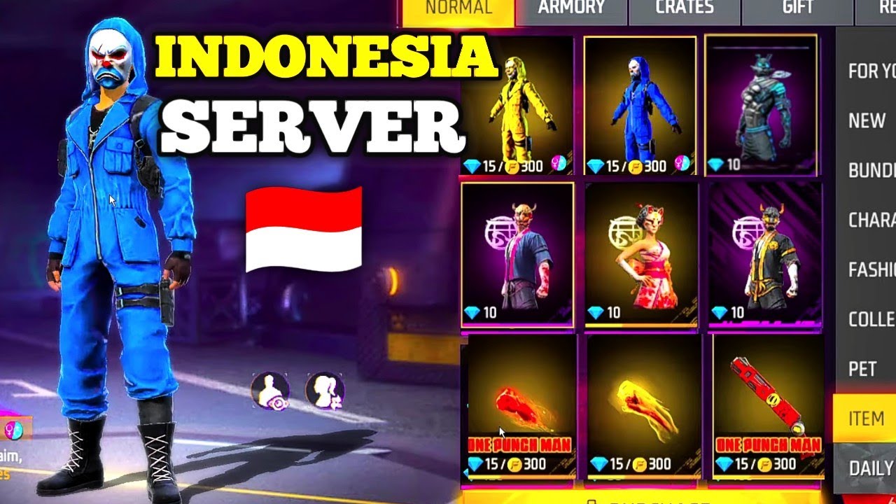 BEST SERVER FREE FIRE 😱⚡😯 || INDONESIA SERVER FREE FIRE || FREE FIRE ...
