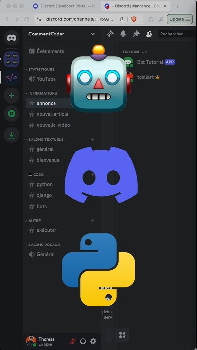 Bot Discord en Python 🤖💬🐍 #bot #discord #python #discordpy - YouTube