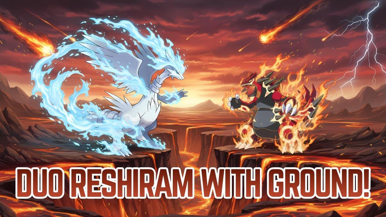DUO! Reshiram CRUSHED by Mega Garchomp EARTH power! - YouTube