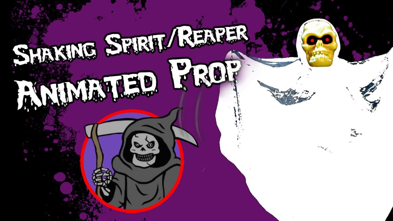 Gemmy Shaking Spirit/Reaper (White robe) - YouTube