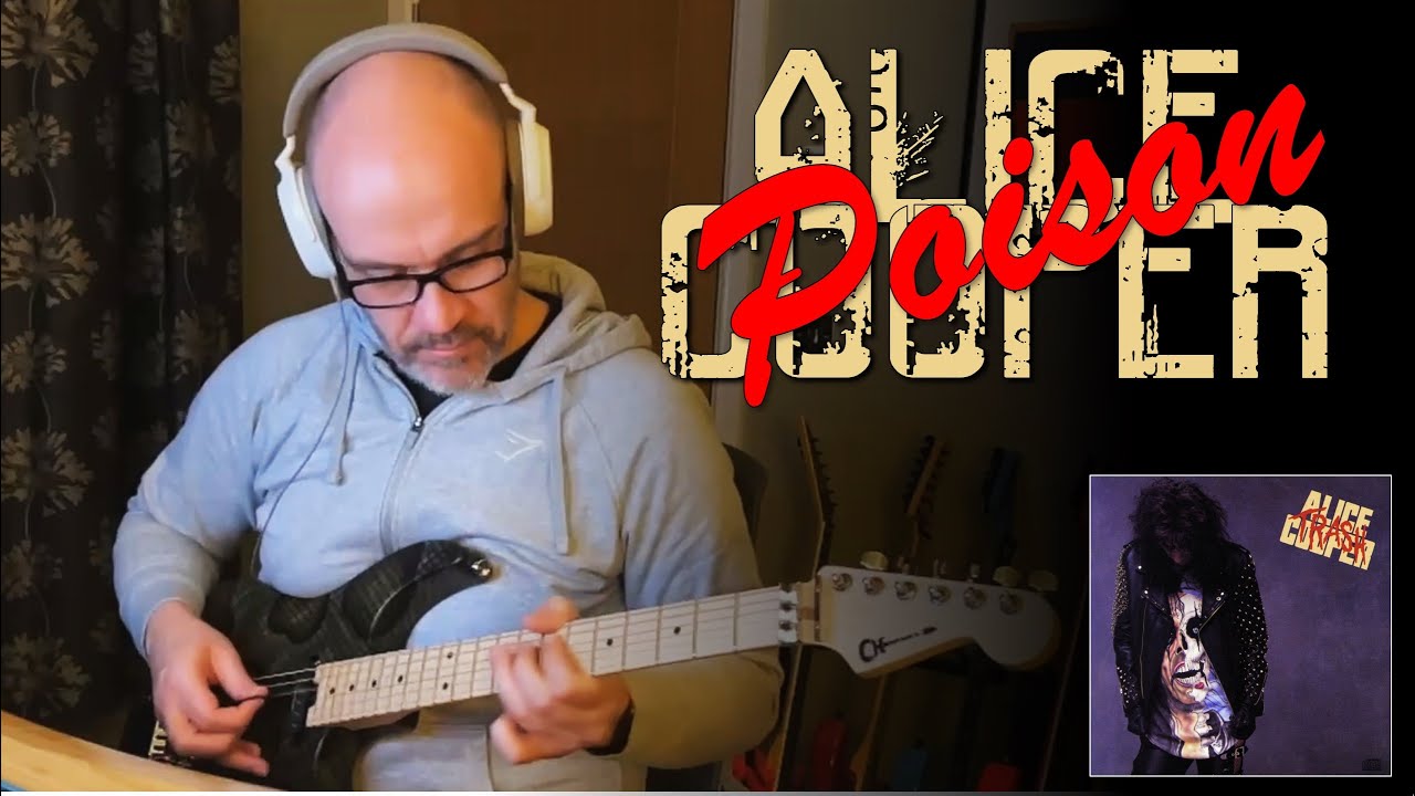 Alice Cooper - Poison guitar solo cover - YouTube