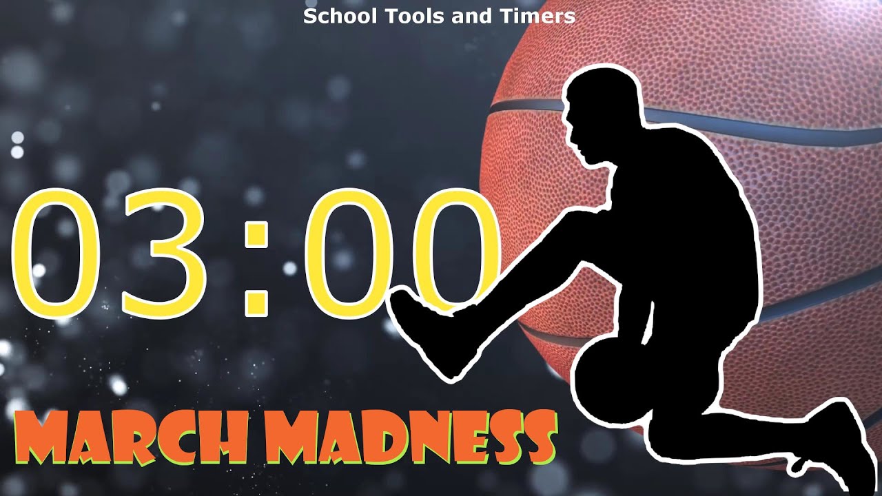 3 Minute Countdown Timer - Basketball 🏀March Madness! - YouTube