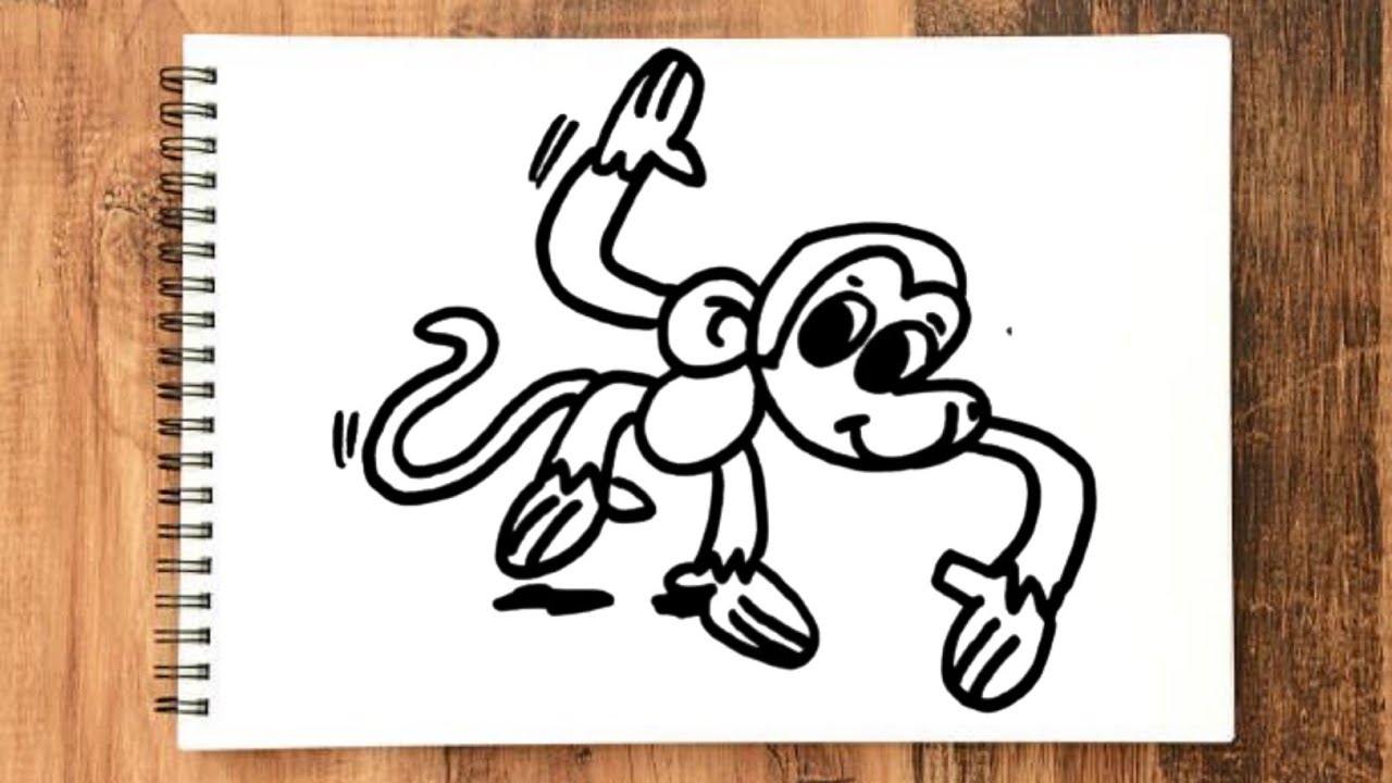 COMO DESENHAR UM MACACO- HOW TO DRAW A MONKEY - YouTube