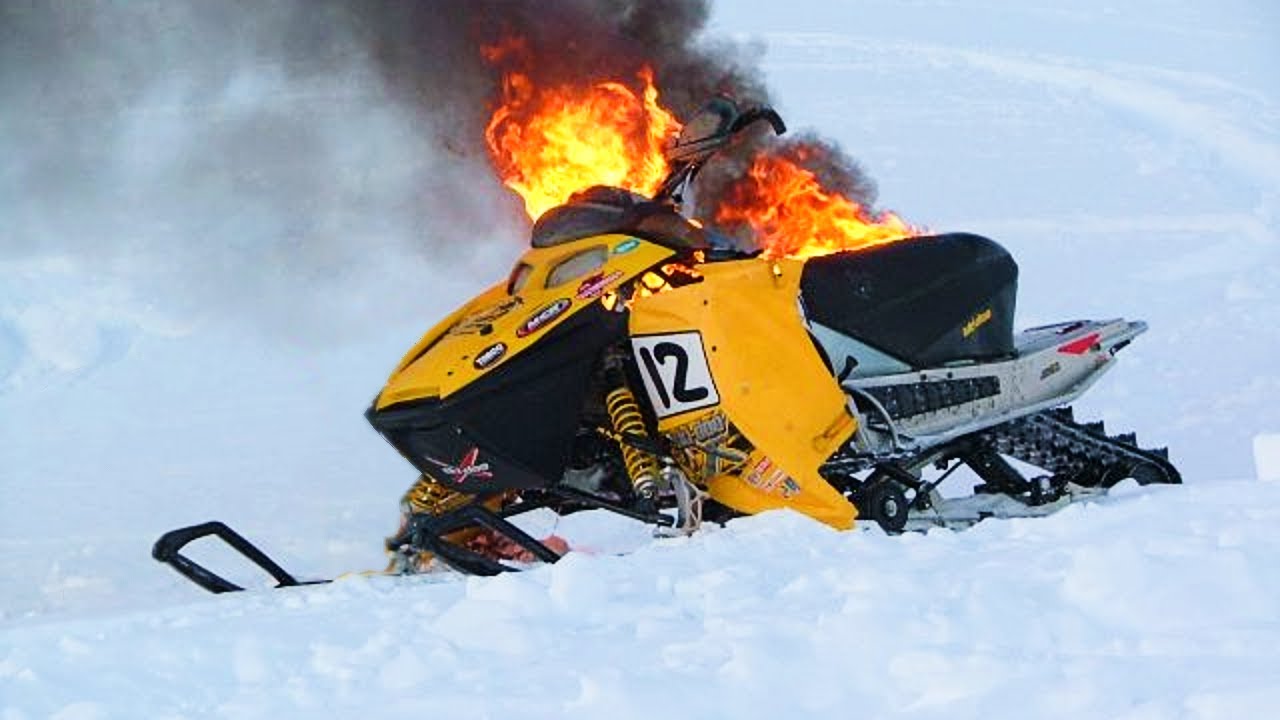 Brutal Snowmobile Fails! - YouTube