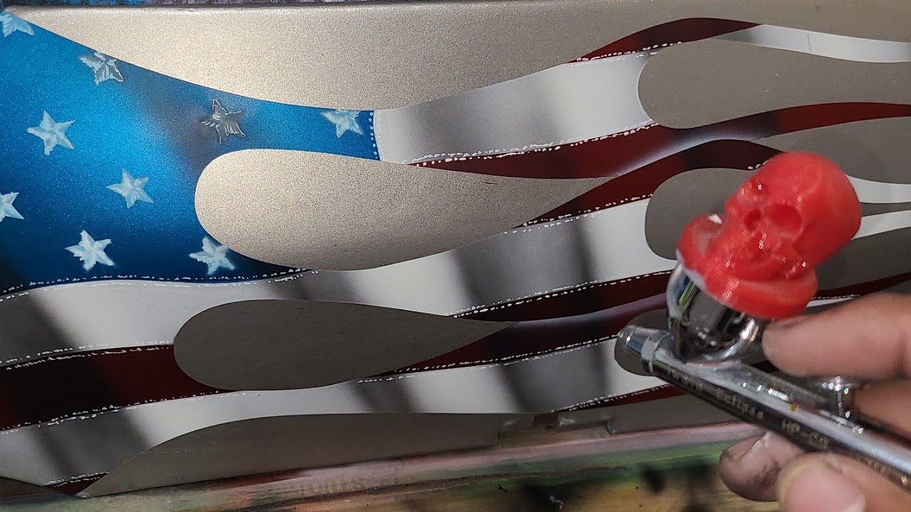 How to Airbrush Flame and Flag design - YouTube