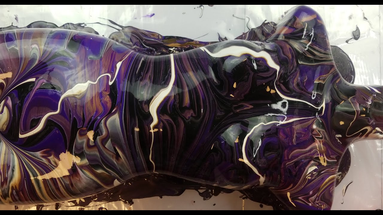 #43- Paint Pouring On Manikin Body!! Tree ring style **So Awesome Must ...