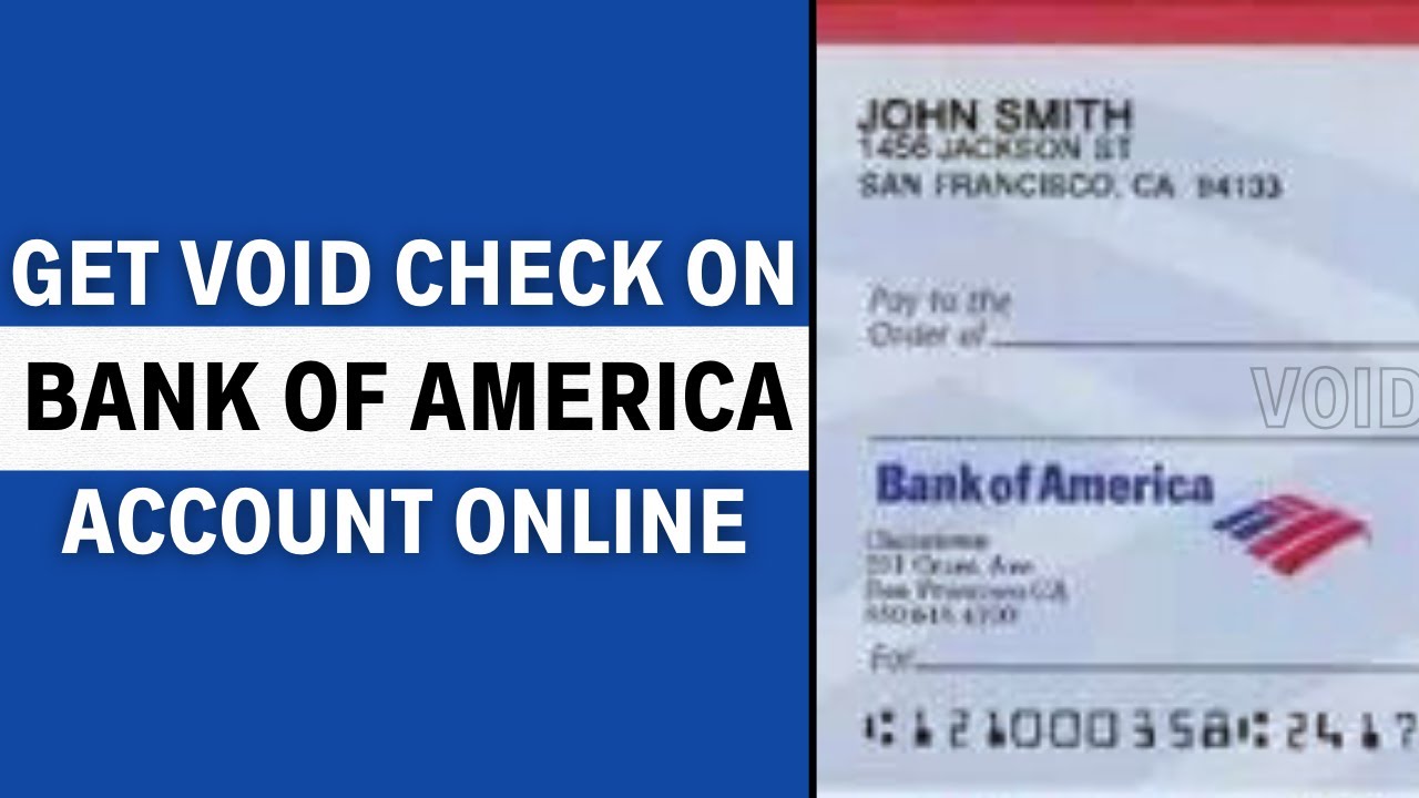 How To Get VOID Check Online Bank Of America YouTube How To Get VOID Check Online Bank Of America YouTube
