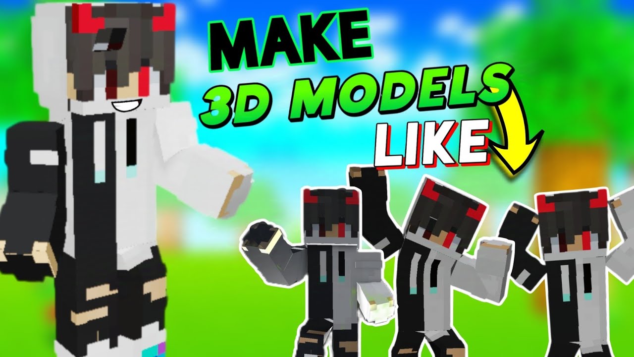 Minecraft how to make 3D models for thumbnail like #sanpaispider # ...