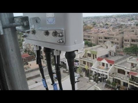 Melakukan Instalasi Antena BTS NodeB pada Tower - Huawei - YouTube