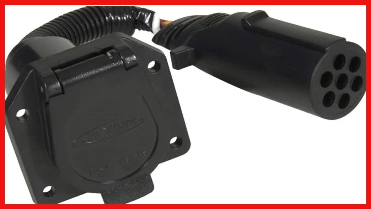 Hopkins 47425 7 Pin Round to 7 RV Blade Adapter - YouTube