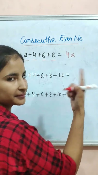 Sum of consecutive even numbers. #shorts #mathstricks - YouTube