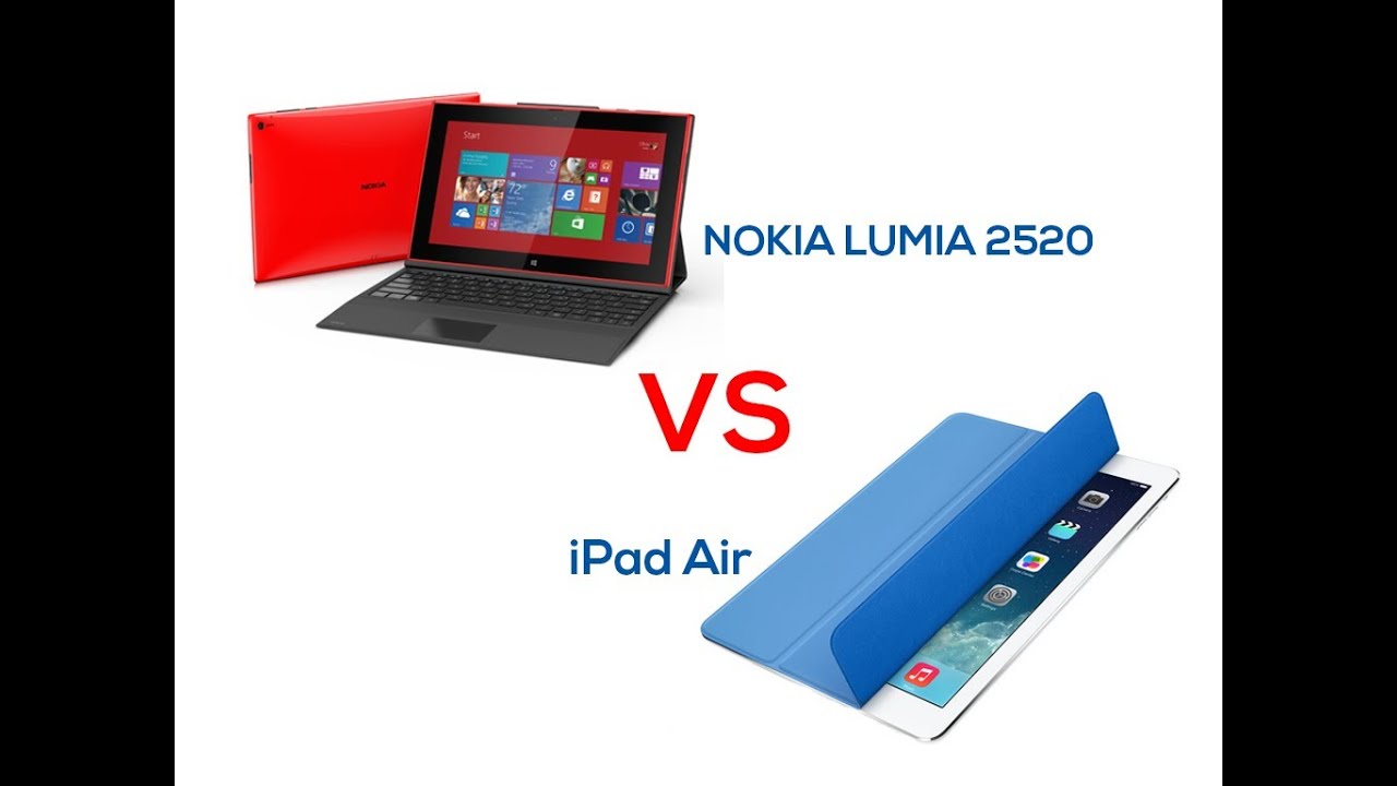Nokia Lumia 2520 vs Apple iPad Air comparison - YouTube