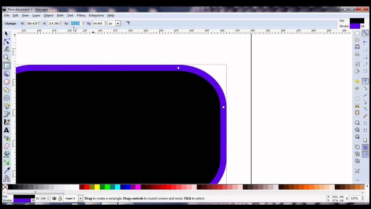 Inkscape Basics : Creating Rounded Rectangles - YouTube