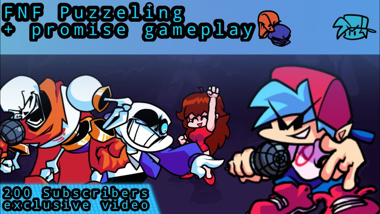 FNF PUZZLING + PROMISE GAMEPLAY - 200 subs vid - YouTube