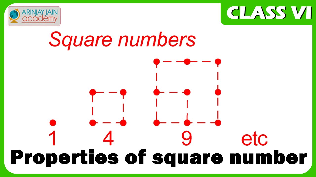 Properties of square number - Maths Class VI - CBSE/ ISCE/ NCERT - YouTube