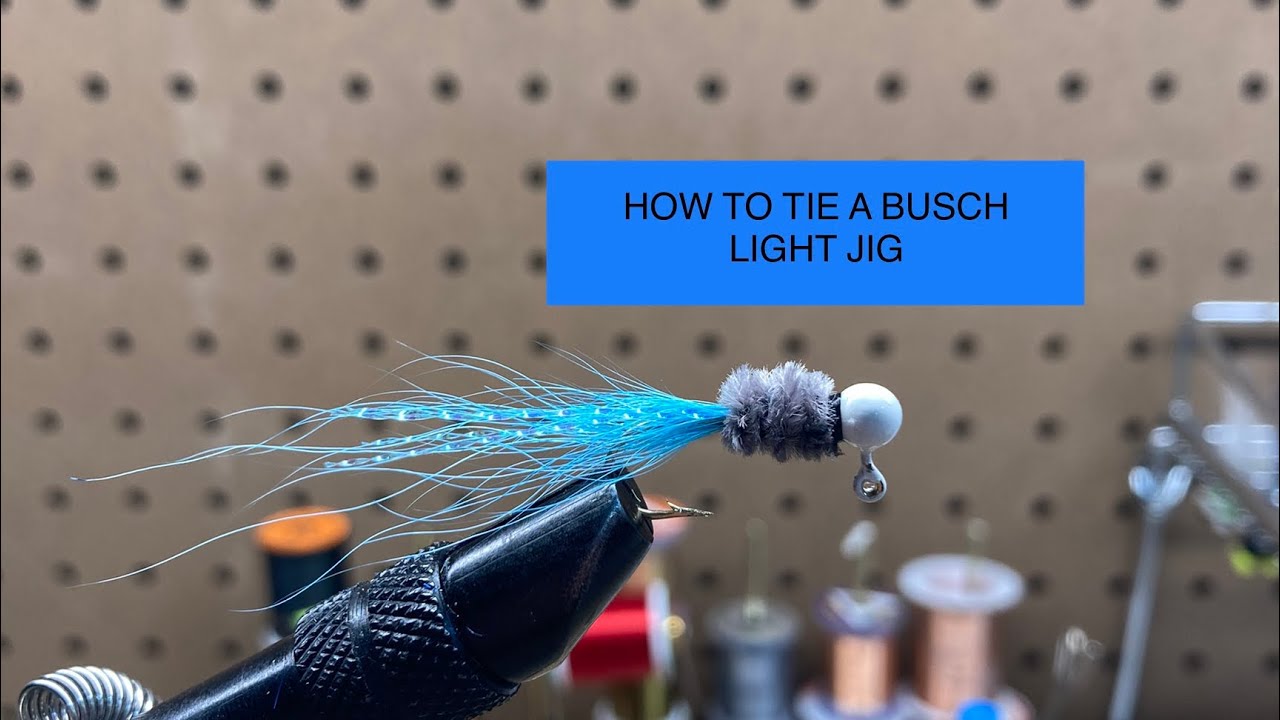 Tying the busch light jig - YouTube