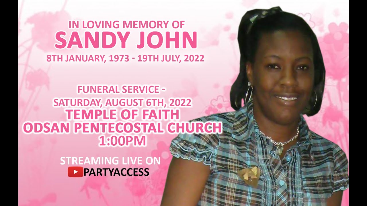 Funeral Service Of Sandy John - YouTube