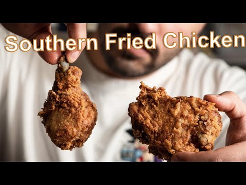 How to make Real crispy FRIED CHICKEN southern style recipe - YouTube