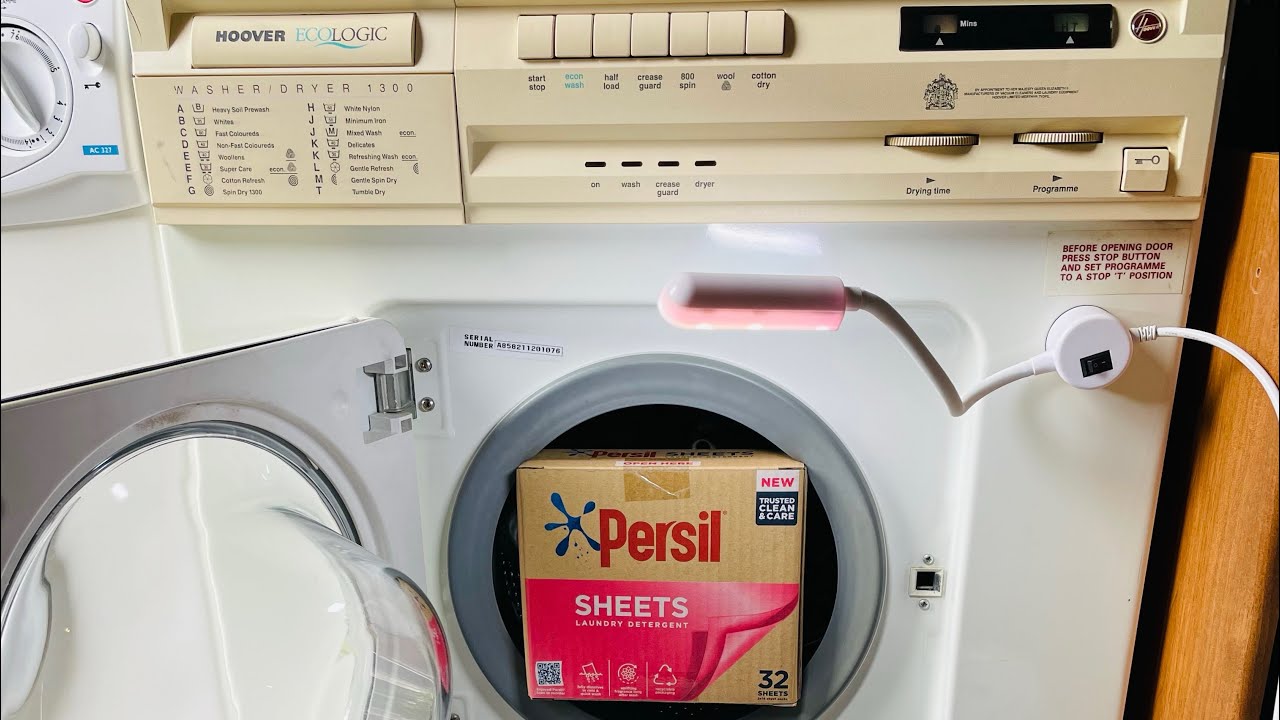 Vintage Hoover EcoLogic 1300, Fast Coloureds 60°c Using New PERSIL ...