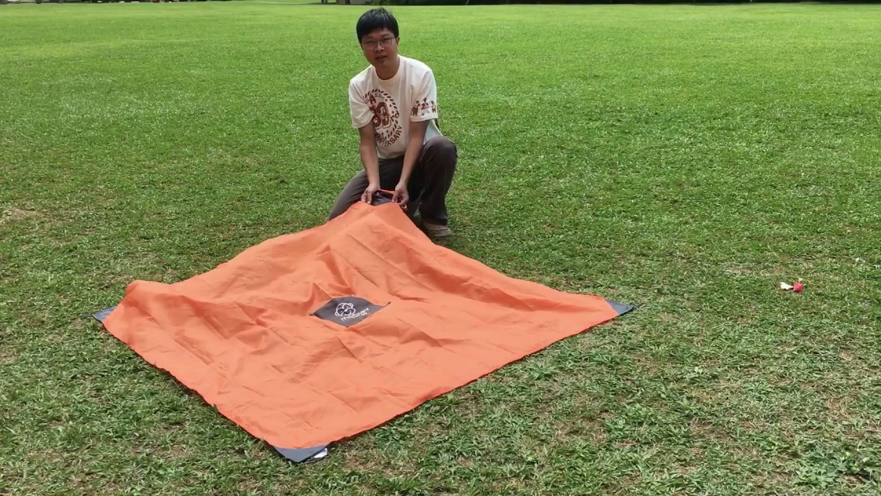 Monkey Mat 隨身攜帶野餐墊。快速收納 - YouTube