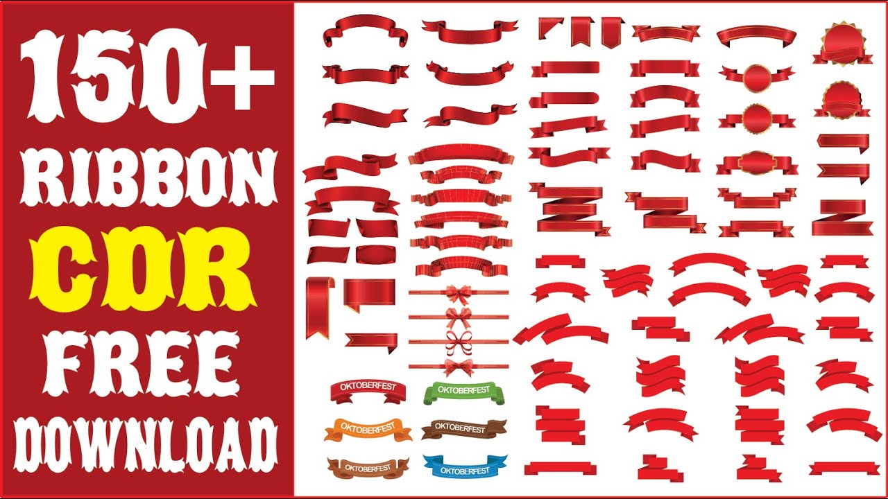 Ribbon Set Coreldraw | CDR File Download 2022 | Design Export - YouTube