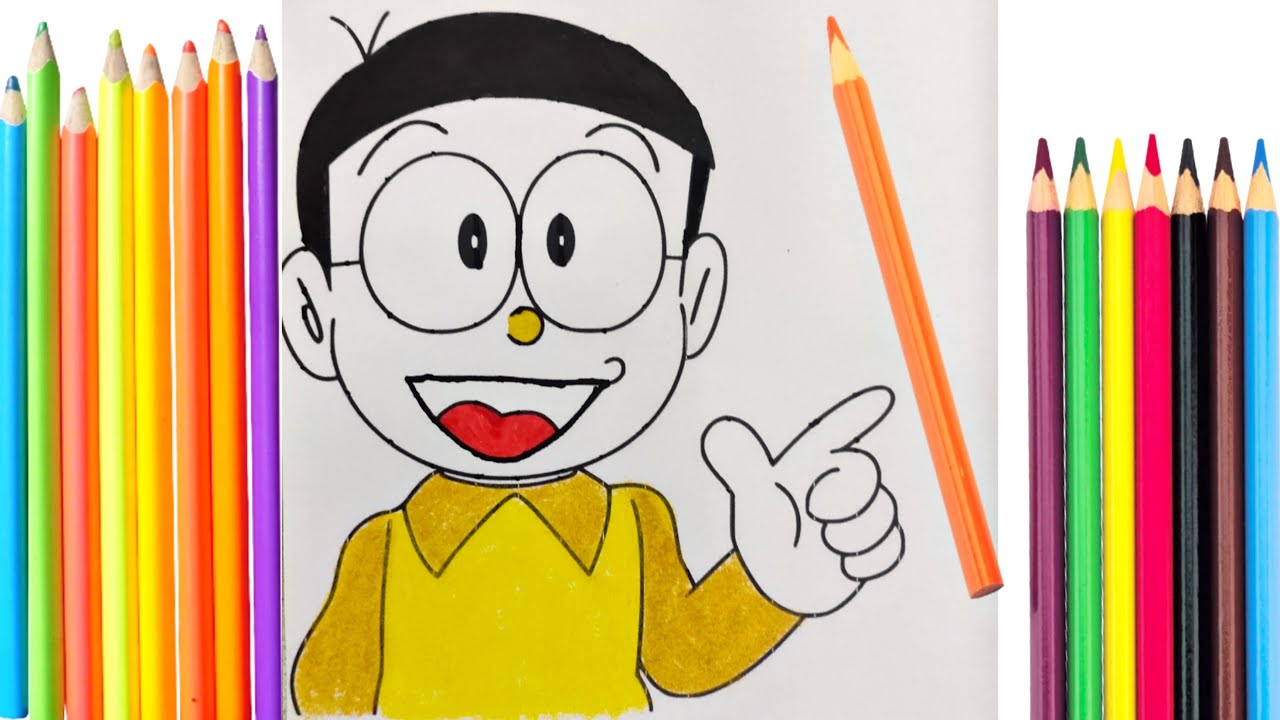 Coloring Nobita Doraemon, Mewarnai Nobita - YouTube