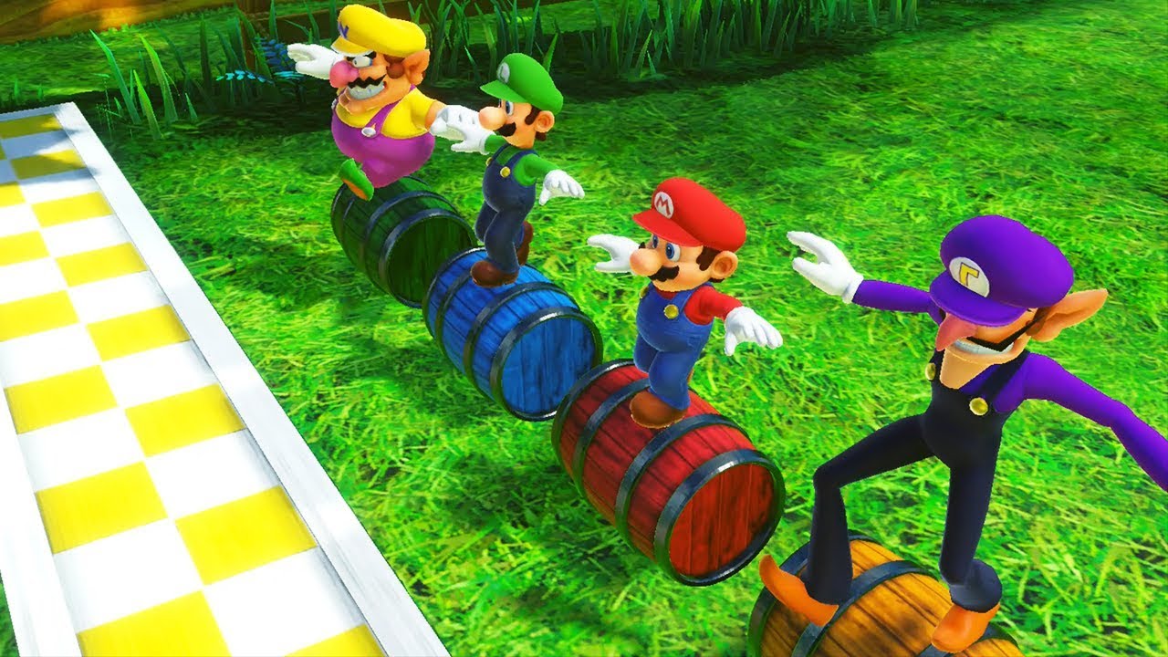 Super Mario Party Minigames - Barreling Along - YouTube