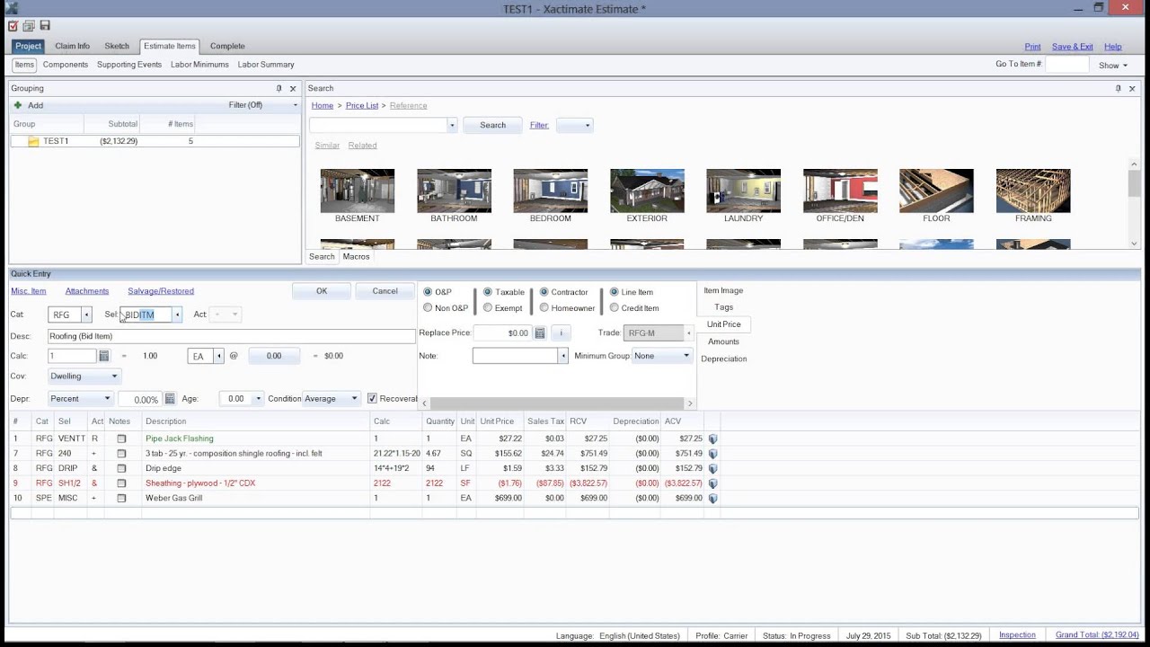 Creating Specialty and Bid Items - YouTube