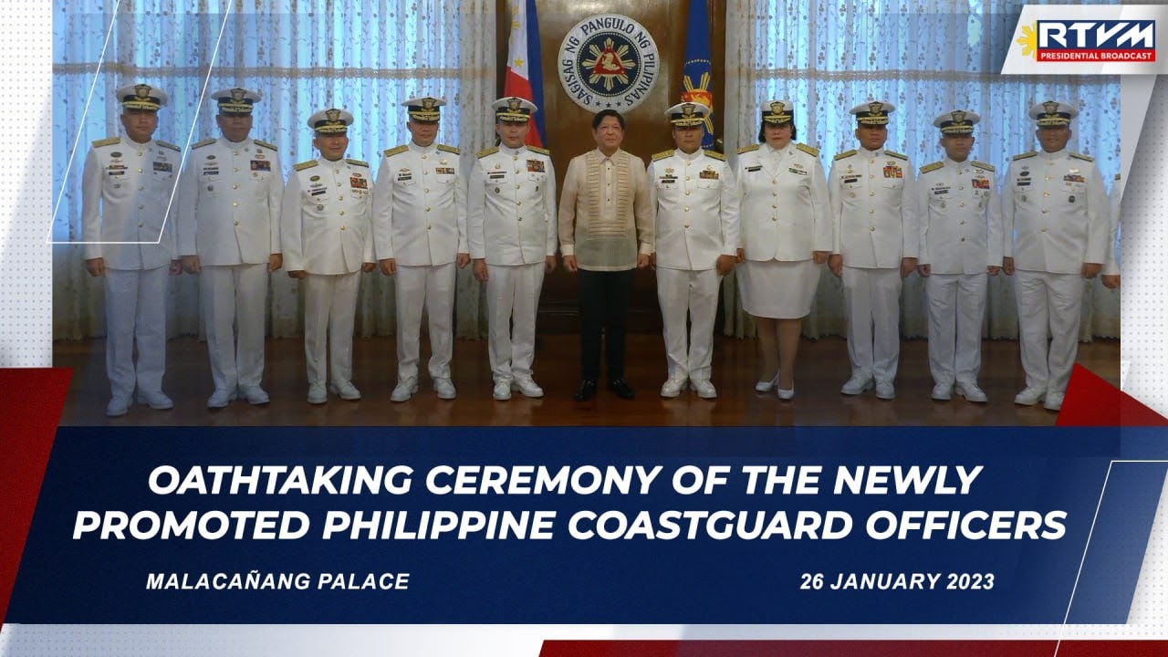 Oathtaking Ceremony of the Newly Promoted Philippine Coastguard ...