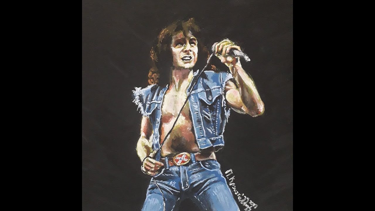Speed Drawing-Bon Scott By Panos K - YouTube