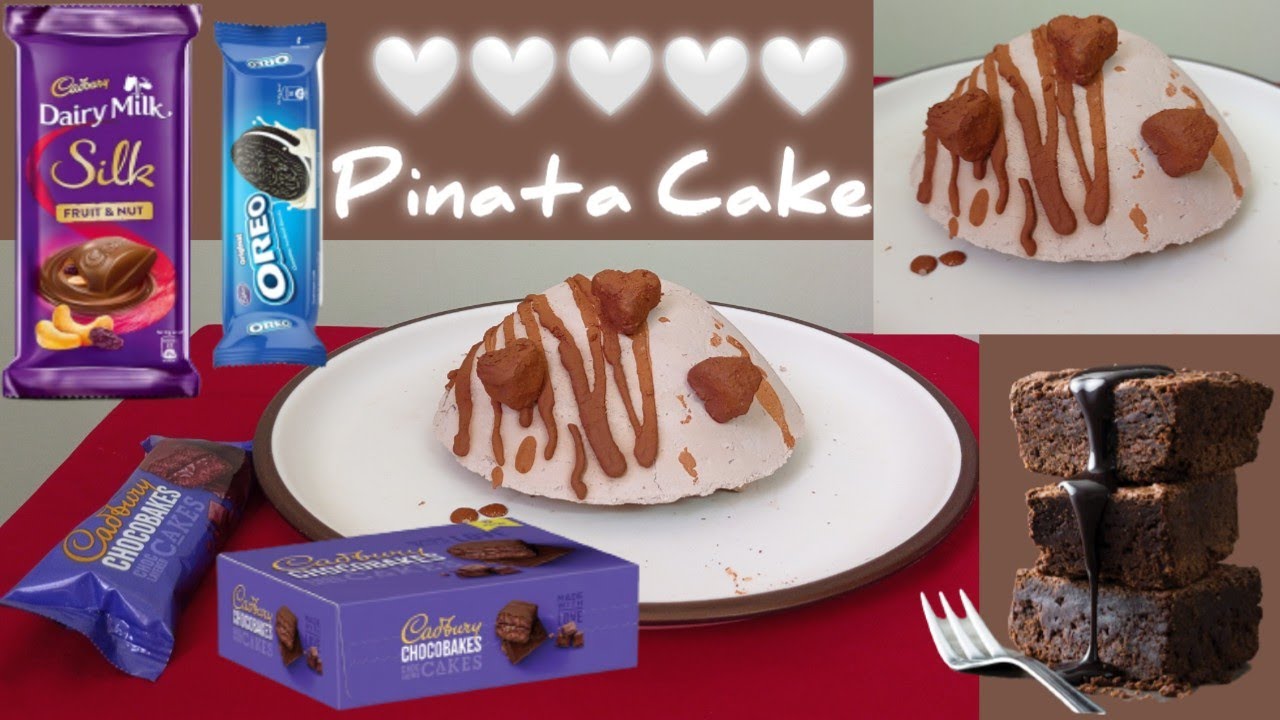 Pinata Cake //Cadbury Silk Fruit &Nut//Cadbury Choco Bakes//Oreo ...