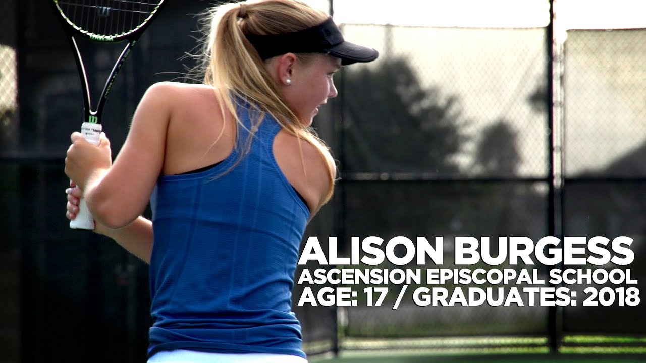 Alison Burgess- Tennis Highlight Video 2017 - YouTube