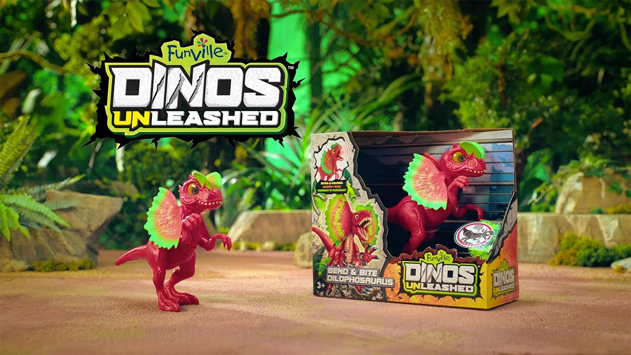 *NEW!* Dinos Unleashed Bend & Bite Dilophosaurus! From Funville! - YouTube