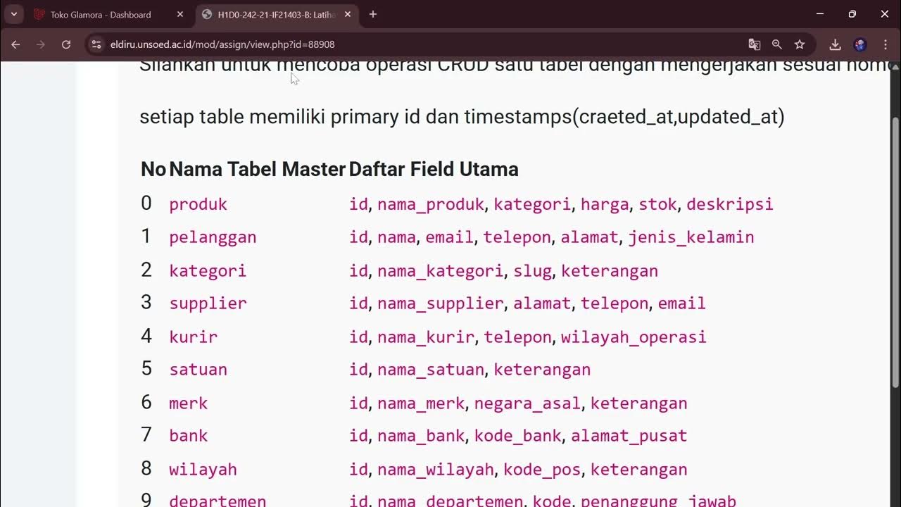 Revalina(H1D023011) - Latihan Membuat CRUD Laravel 12 Blade - YouTube